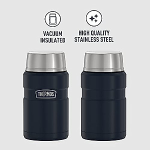 THERMOS Stainless King Vacuum-Insulated Food Jar, 24 Ounce, Midnight Blue