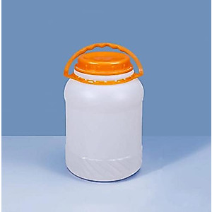 WellieSTR 1PC 4 Liter Food Grade HDPE Plastic Bucket with Inner Cover Home Storage Container for Food Liquid Lotion Leakproof Pail