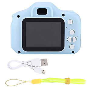 Mini Portable Kids Camera - 2.0 inch IPS Color Screen - HD 1080P Children's Digital Camera - with Photo/Video Function - Boys, Girls(Blue)