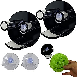 Sponge Holder | Sponge Caddy | Suction Cup Installation, Sponge Organizer for Kitchen/Bathroom Sink, Self Draining, Dishwasher Safe for Holding Smiley Sponges(Does NOT Include Sponge), White(2-Pack)
