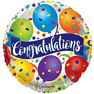Congratulations Balloons 18" Congratulations Helium Foil Balloons (5 Pack)