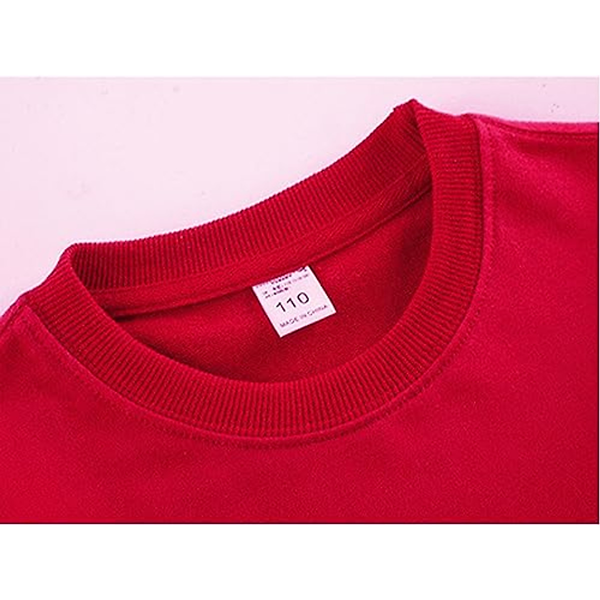 Baby Boys Girls French Terry Crewneck Sweatshirt Half-Zip Hooded Sweatshirt Color Block Pullover Festival Clothes Red