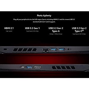 Acer Nitro 5 AN517-41-R7EY Gaming Laptop, AMD Ryzen 5 5600H Hexa-Core Processor | NVIDIA GeForce GTX 1650 | 17.3" FHD IPS Display | 8GB DDR4 | 512GB NVMe SSD | WiFi 6 | Backlit Keyboard