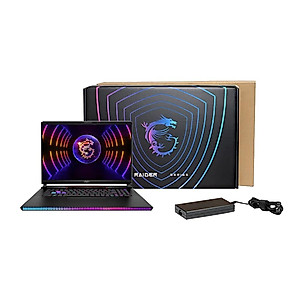 MSI Raider GE78HX 17.3" QHD+ 240Hz IPS Gaming Laptop Computer - 13th Gen Intel 24-Core i9-13950HX, NVIDIA GeForce RTX 4070 8GB GDDR6, 64GB DDR5 RAM, 2TB NVMe SSD, Win11 Pro: Dark Grey