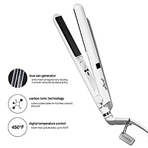 Conair Flat Iron, Carbon Infused 1" Digital Hair Straightener by Leandro Limited X Conair