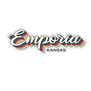 Emporia Kansas Souvenir 2-Inch Vinyl Decal Sticker 3D Design 2-Inch|Sticker