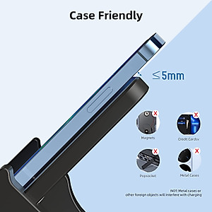 Wireless Charger,15W Certified Fast Wireless Charging Stand,Certified for iPhone 14/4 Plus/14 Pro/13/12/11/X/XS Max, Wireless Charger for Samsung Galaxy S22/S21/S20/S10/S9/S8 (No AC Adapter)