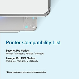 26X CF226X Toner Cartridge Replacement for HP 26X CF226X Compatible with Laserjet Pro M402d M402dn M402dw Laserjet Pro MFP M426fdw M426fdn M426dw Printer (2 Black)