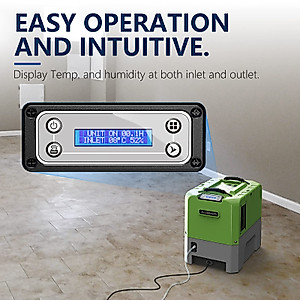 ALORAIR 180 Pint Commercial Dehumidifier with Pump for Basement Warehouse & Job Sites, Large Space Crawl Space Dehumidifier for Efficient Water Damage Restoration,5 Years Warranty,Green