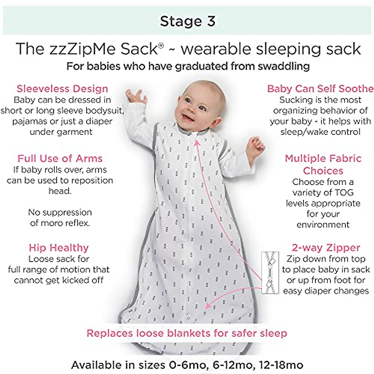 SwaddleDesigns Cotton Flannel Sleeping Sack, Sleeveless Wearable Blanket with 2-Way Zipper, Made in USA, Elephant and Yellow Chickies, 12-18 Months