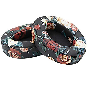 Beats Studio 3 Ear Pads, BUTIAO Replacement Protein Leather Earpads Memory Foam Ear Cushion Cups Repair Parts for Beats Studio 3 Studio 2 Wireless Wired Headphones by Dr.Dre - Black Floral