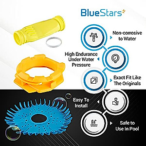 Pool Cleaner W70329 Finned Disc & W69698 Diaphragm & W70327 Foot Pad Kit Replacement Part by Blue Stars - Exact Fit for Zodiac Baracuda G2,G3 or G4, Ranger 1500 Models, etc.