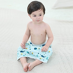 Toddler Waterproof Training Pants Cloth Diaper Skirts for Baby Boy Girl Night Time Sleeping Bed Clothes for Potty Training… (Blue)