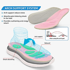 STQ Slip On Fashion Sneakers for Women Lightweight Walking Breathable Non Slip for Gym Workout Comfortable Grey Aque 7.5