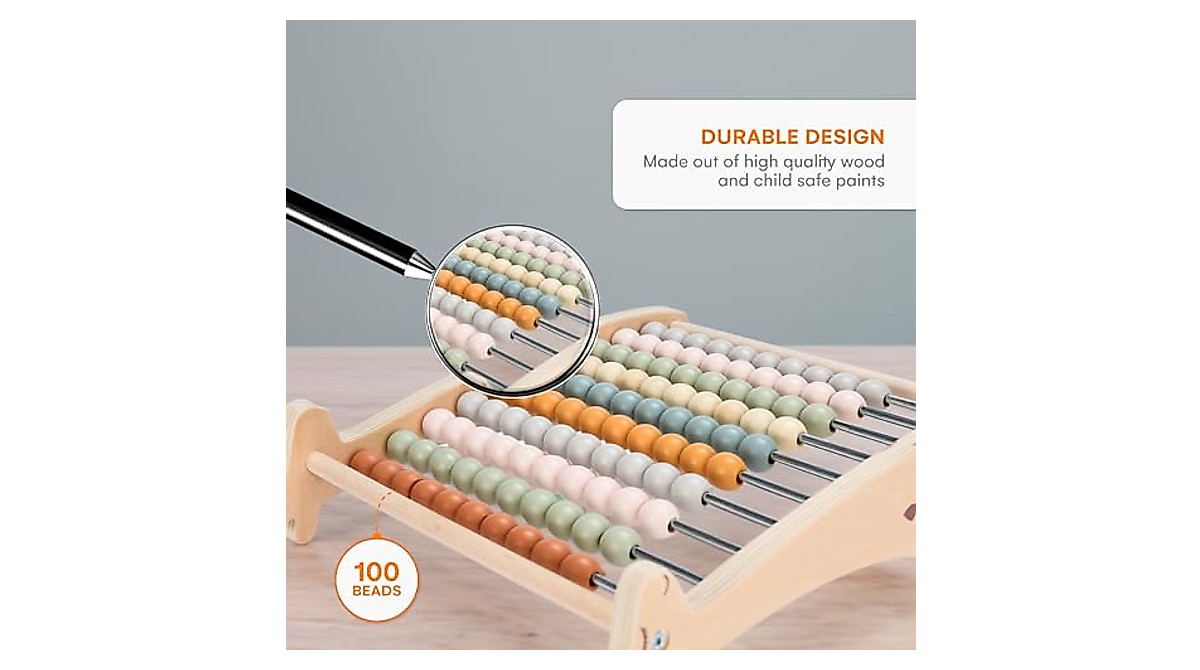 Abacus for Kids - Fun Wooden Math Counting Toy