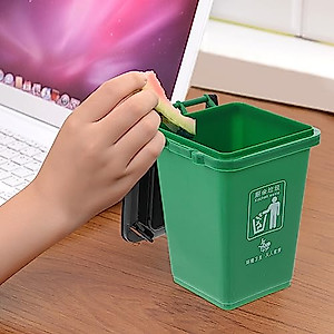 Cabilock Mini Dumpster Small Recycling Bin 2 Pcs Mini Pencil Stand Small Trash can Office Supplies Organizer Curbside Garbage Trash Mini Dumpster Pencil Holder