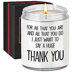 GSPY Scented Candles - Thank You Gifts, Thankful Gifts for Women, Men - Thank You Candle Gifts for Mom, Friend, Coworker, Nurse, Mentor, Boss - Teacher Appreciation Gifts