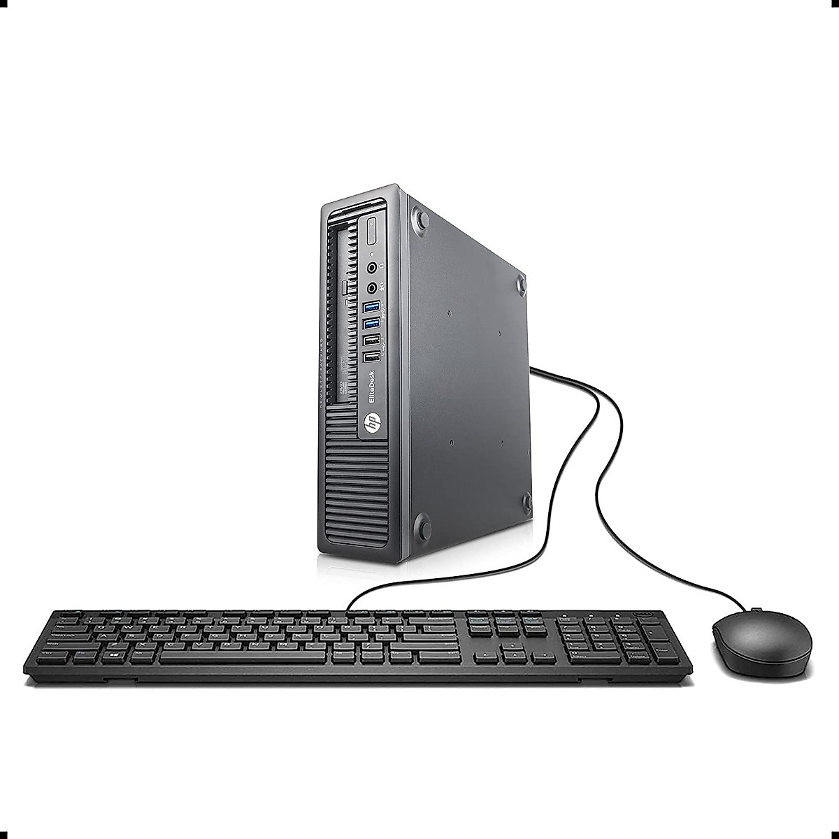 HP EliteDesk 800 G1-USFF, Intel Core i5-4590S 3.0GHz, 4GB RAM, 500GB Hard Drive, DVD,Windows 10 Pro 64Bit (Renewed)