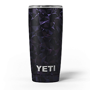Design Skinz Dark Blue Geometric V21 - Skin Decal Vinyl Wrap Kit Compatible with The Yeti Rambler Cooler Tumbler Cups
