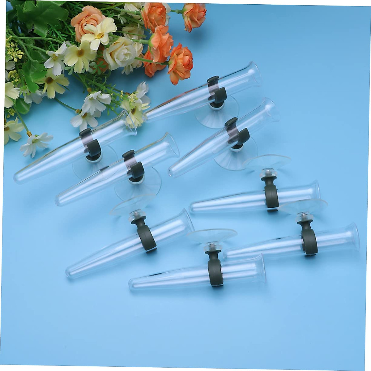 VILLFUL 16Pcs Floral Water Tubes for Fresh Arrangements Transparent Vials for Fresh Keeping and Plant Decoration