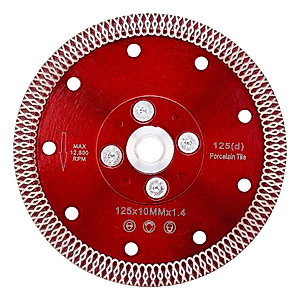 Casaverde 5 in Super Thin Diamond Porcelain Saw Blades Tiles Blades with Arbor 5/8“-11 Flange for Cutting Porcelain Tiles Granite Marbles(F-SX-5)