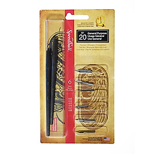 Speedball No. 20 General Purpose Pen Set - 2 Penholders w/ 6 Pen Points
