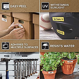 DYMO D1 Durable Labeling Tape for LabelManager Label Makers, Black Print on Orange Tape, 1/2" W x 10' L, 1 Cartridge (1978367), DYMO Authentic