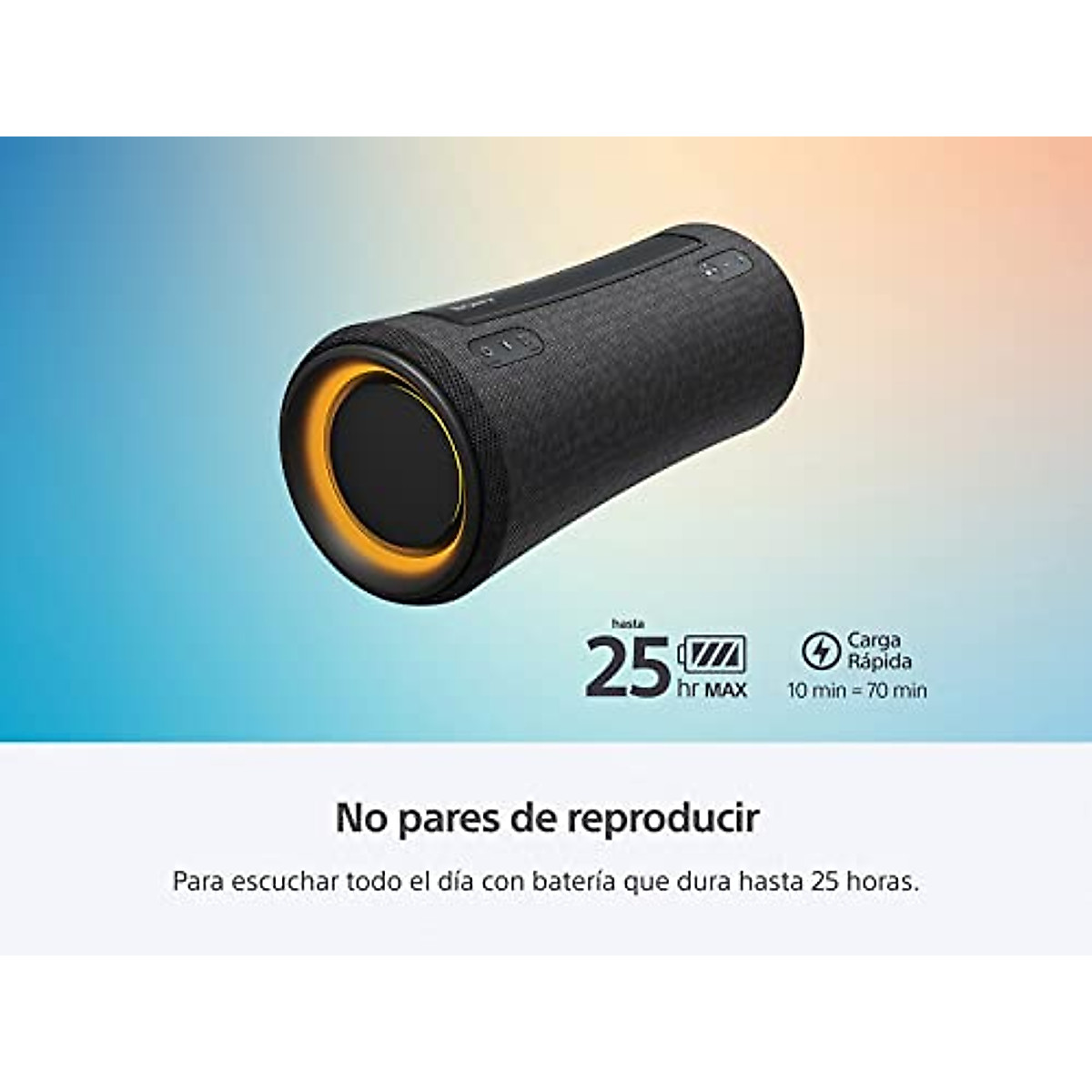 Sony SRS-XG300 X-Series Wireless Portable-Bluetooth Party-Speaker IP67 Waterproof and Dustproof with 25 Hour-Battery and Retractable Handle, Black (Renewed)