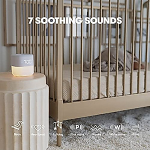 Frida Baby 3-in-1 Sound Machine + When-to-Wake Clock + Nightlight | White Noise Soother, Sleep Trainer, Alarm Clock, Nursery + Toddler + Kids Bedroom (Bluetooth)