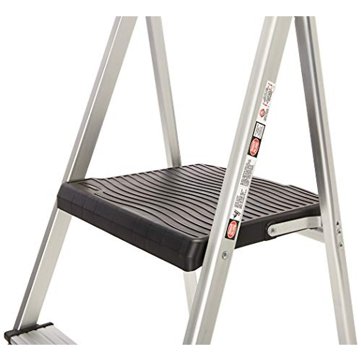 Rubbermaid RM-SLA3-T 3-Step Lightweight Aluminum Folding Step Ladder with Project Tray, 225 lb Capacity, Gray