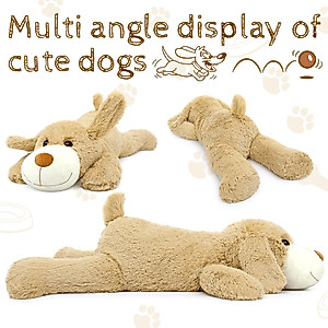 BENINY Giant Dog Puppy Stuffed Animal 32", Cute Big Stuffed Dog Body Pillow for Kids, Large Stuffed Animals Dogs Plush Toy Gift