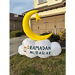 Inflatables Outdoor/Indoor Yard Decorations for Muslim/Islamic Holidays, Inflatable Ramadan & Eid Mubarak, Sheep for Eid ul Adha, Mosque/Masjid, & Muslim Boy & Girl (Ramadan & Eid Mubarak)