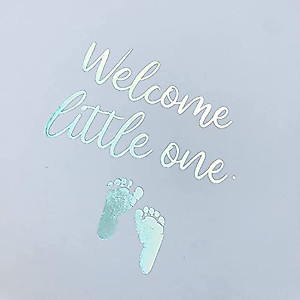 FUNNY PARTY PIECES Baby Shower Guest Book - Welcome Little One - Baby Book Keepsake Memory Idea for The Mummy to Be