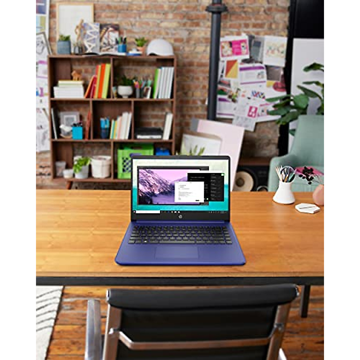 HP 14 Laptop, Intel Celeron N4020, 4 GB RAM, 64 GB Storage, 14-inch HD Touchscreen, Windows 10 Home, Thin & Portable, 4K Graphics, One Year of Microsoft 365 (14-dq0050nr, 2021, Indigo Blue)