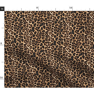 Spoonflower Fabric - Cheetah Leopard Brown Tan Printed on Petal Signature Cotton Fabric Fat Quarter - Sewing Quilting Apparel Crafts Decor