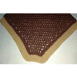 A C Horse Ear Net Crochet Fly Veil Equestrian Fly Bonnet/Veil/mask Standard Size