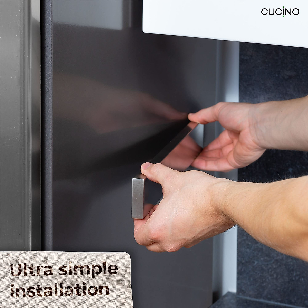 Cucino Refrigerator Magnetic Knife Strip - Steel Magnetic Knife Holder for Refrigerator