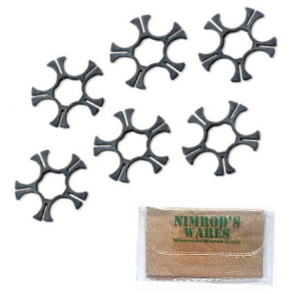 Nimrod's Wares Ruger SP101 9mm Moon Clips 6-Pack Stainless Steel 90516 Bundle with Microfiber Cloth