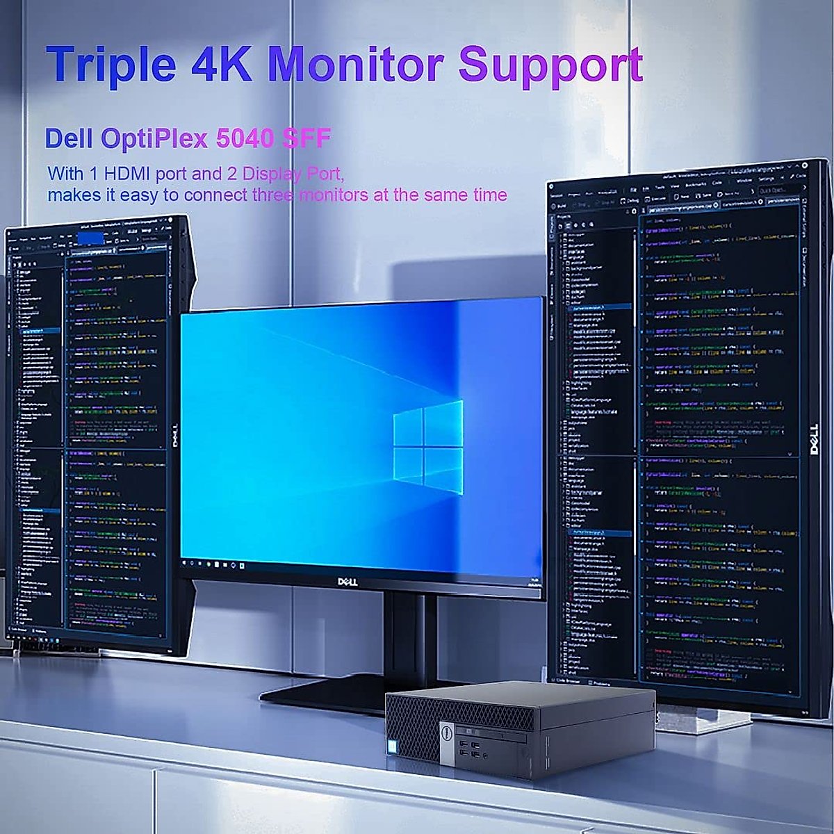 Dell OptiPlex 5040 Desktop Computers PC, Intel Core i7-6700 3.4GHz,16GB Ram New 1TB M.2 NVMe SSD, Intel AC7260 Built-in WiFi Bluetooth,HDMI, Refurbished Desktop Computer,Windows 10 Pro (Renewed)
