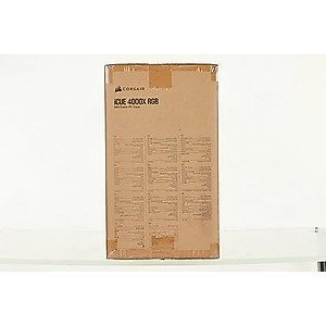 CORSAIR iCUE 4000X RGB Tempered Glass Mid-Tower ATX PC Case - 3X SP120 RGB Elite Fans - iCUE Lighting Node CORE Controller - High Airflow - White