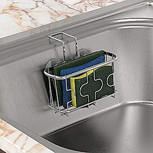 Simple Houseware Kitchen Sink Caddy Organizer for Brush Sponge Holder, Chrome