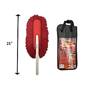 The Original California Car Duster California Car Duster 62443 Standard Car Duster with Plastic Handle, Red 25 Inch
