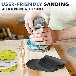 6 Inch 1000 Grit Sanding Disc, GOH DODD 25 Pieces Wet Dry Sandpaper Hook and Loop Sanding Pads for Random Orbital Sander, Automotive, Woodworking, Metal Polishing and Sanding