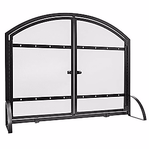 Pleasant Hearth Harper Arched Fireplace Screen with Doors