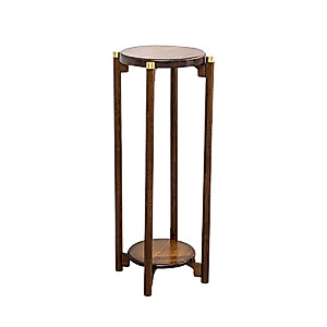 ARZARF Bonsai Pedestal Wood Plant Stand Flower Stand for Indoor Living Room Decoration Balcony Multi-Layer Floor Antique Storage Flower Pot Shelf Vase Pedestal Stands (Size : Large)