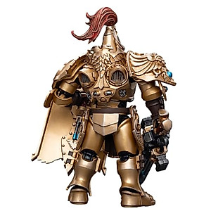 HiPlay JoyToy Warhammer 40K Collectible Figure: Adeptus Custodes Custodian Guard with Sentinel Blade and Praesidium Shield 1:18 Scale Action Figures JT7813