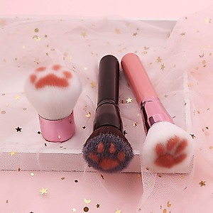 Cat Paw Foundation Makeup Brush - Professional Cosmetic Brush of Foundation Brushes, Powder Brush Blush Brush, Concealer Brush, Contour Brush, Powder Brush Cosmetic Tool (4PCS NEW SET)