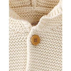 little planet by carter's unisex-baby Organic Cotton Signature Stitch Cardigan, Cream, 24 Months