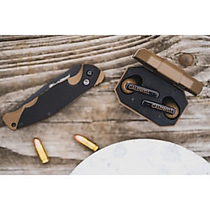 Caldwell E-Max Shadows FDE 23 Decibels NRR - Electronic Hearing Protection with Bluetooth Connectivity for Shooting, Hunting, and Range, Brown