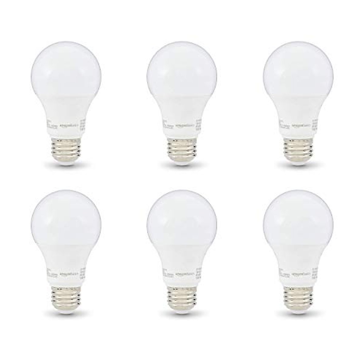 Amazon Basics 40W Equivalent, Soft White, Non-Dimmable, 10,000 Hour Lifetime, A19 LED Light Bulb | 6-Pack